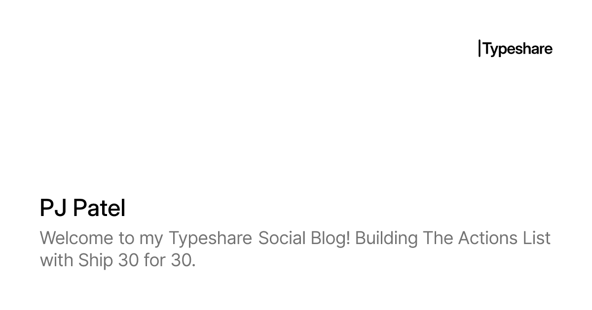 PJ Patel | Typeshare